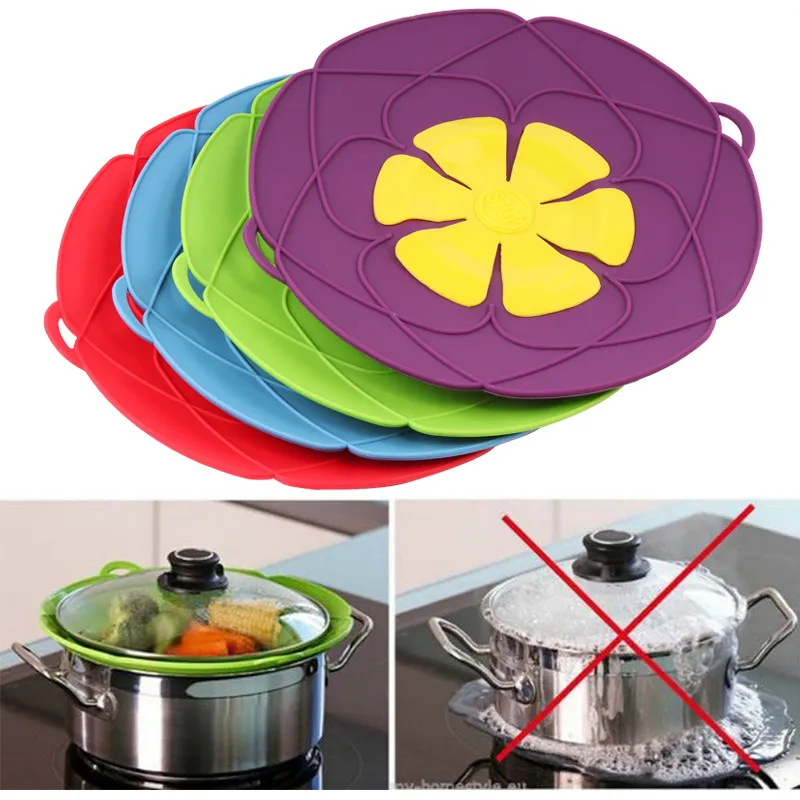 Multifunctional Silicone Spill Stopper Lid for Pots, 26.5cm, Kitchen ...