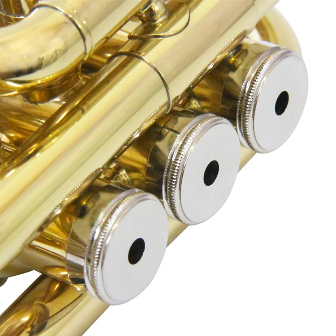 DHgate.com:Bb Pocket Trumpet with 104mm Brass Bell, Mouthpiece, and ABS ...