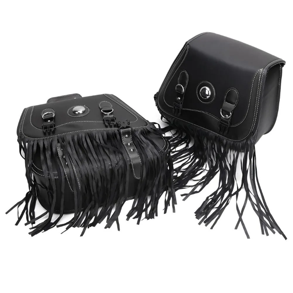 Motorcycle Saddle Bags Universal Retro Side Bag, Motorbike Tail Bag ...