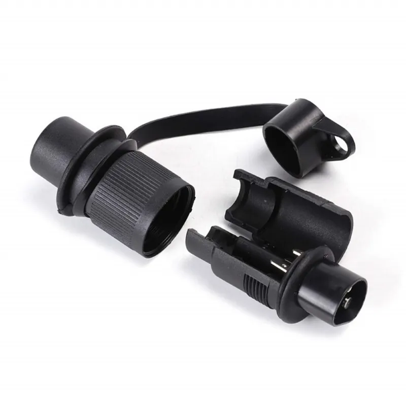 12V 3 Pin Connector Set Waterproof Trailer Plug And Socket For Farm ...