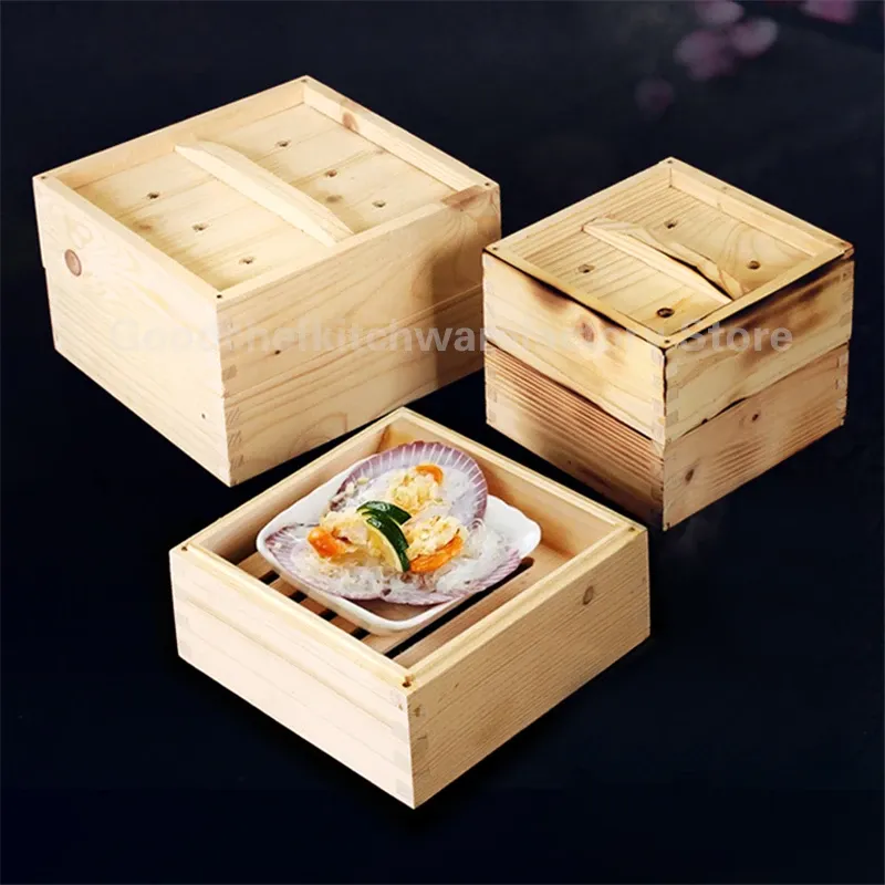 Bamboo Steamer Set - 1 Cage, Fish, Rice, Vegetable, Dumpling Steamer ...