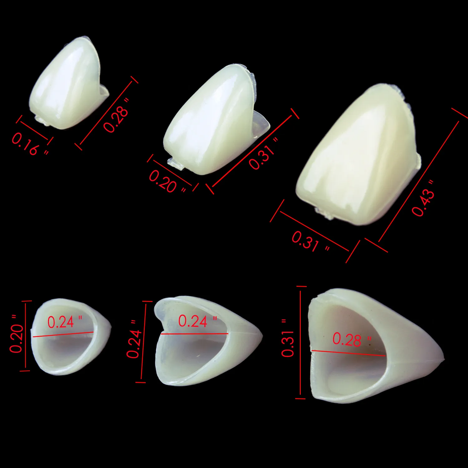 AZDENT Dental Temporary Crown Porcelain Materials for Anterior Teeth ...