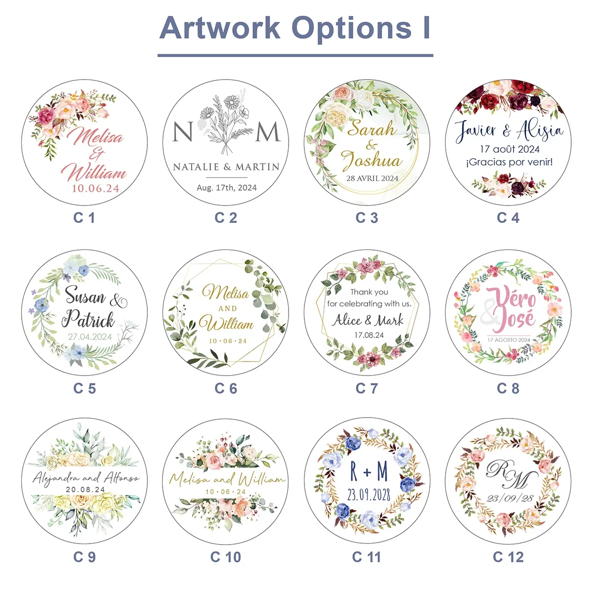 Personalized Wedding Party Favors Metal Compact Pocket Mirrors from ...