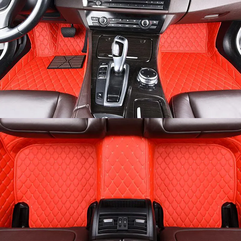 DHgate Premium Leather Car Floor Mats All Weather Protection for Skoda Fabia Models Automobiles Motorcycles