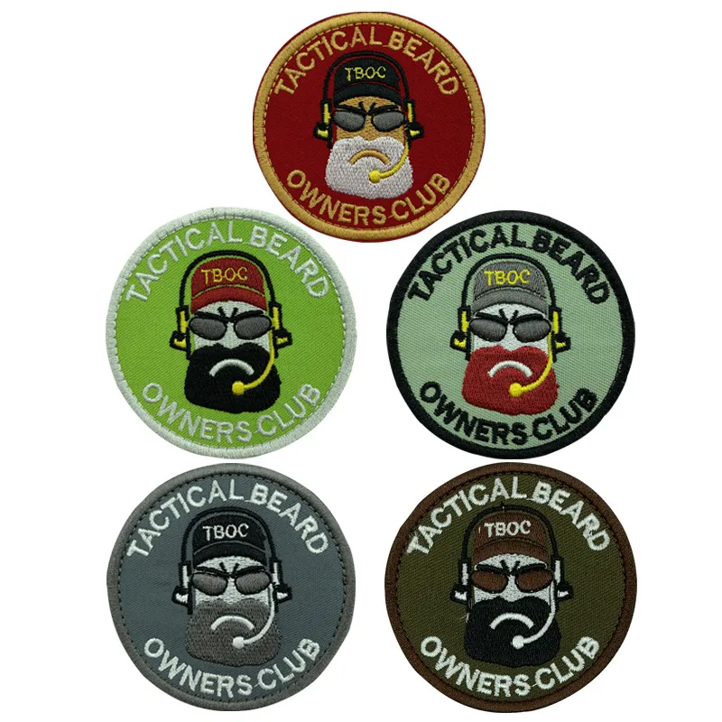 DHgate.com:Tactical Beard Badges: 7x7cm Embroidered Hook & Loop ...