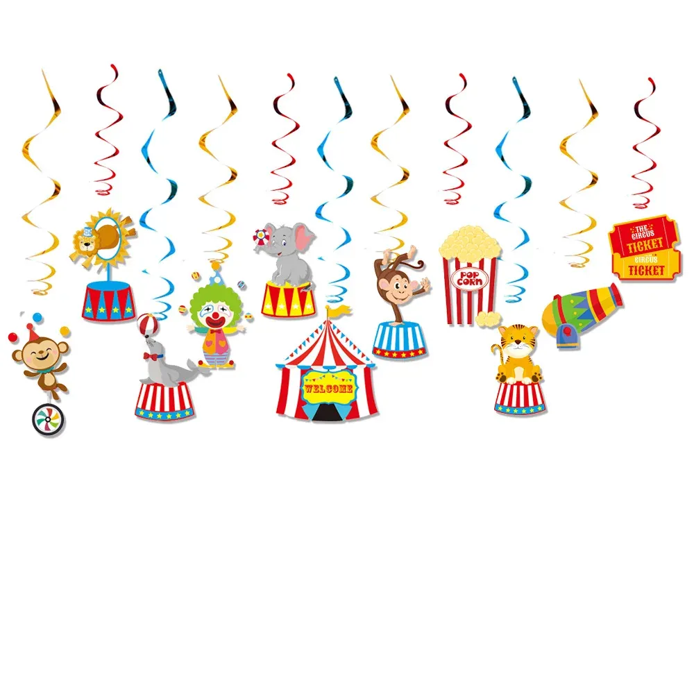 Circus Themes Happy Birthday Bunting Banner For Baby Shower Party ...