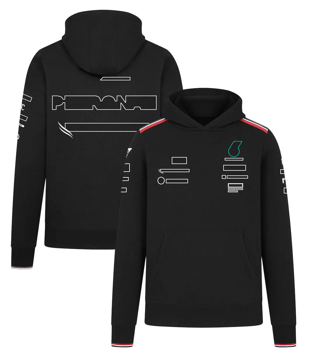 Formula 1 Official F1 Driver Hoodie Black Zip Sweat Jacket Racing Team ...