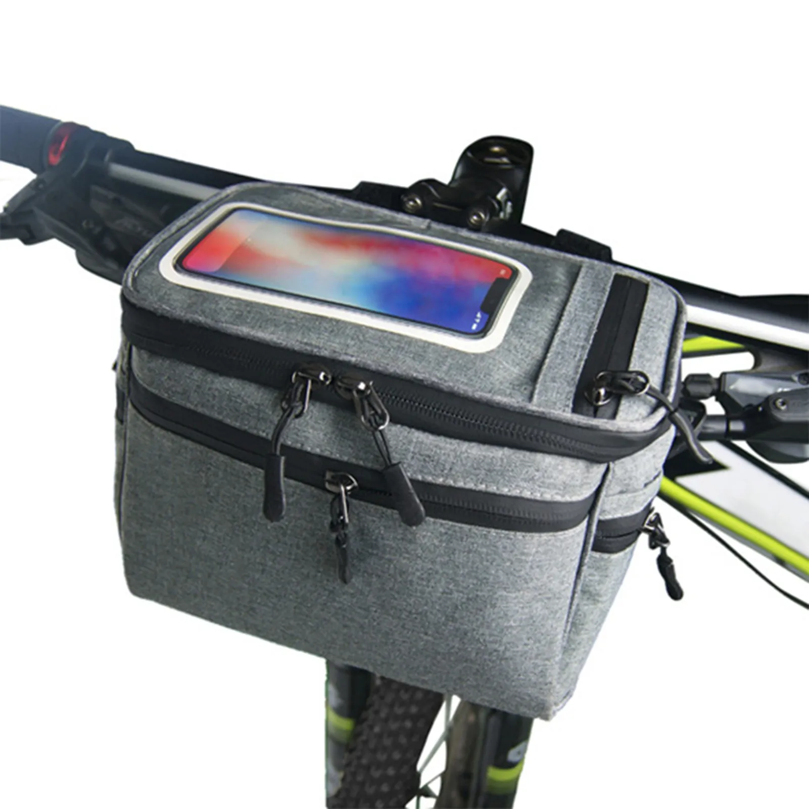 Bicycle Handlebar Bag: Cycling Bike Front Tube Bag, Bike Pannier ...