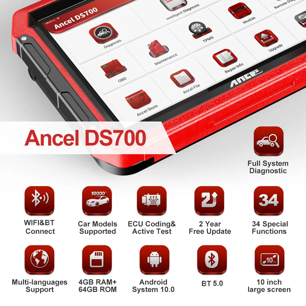DHgate.com:ANCEL DS700: Pro OBD2 Scanner, ECU Coding, Active Tests ...