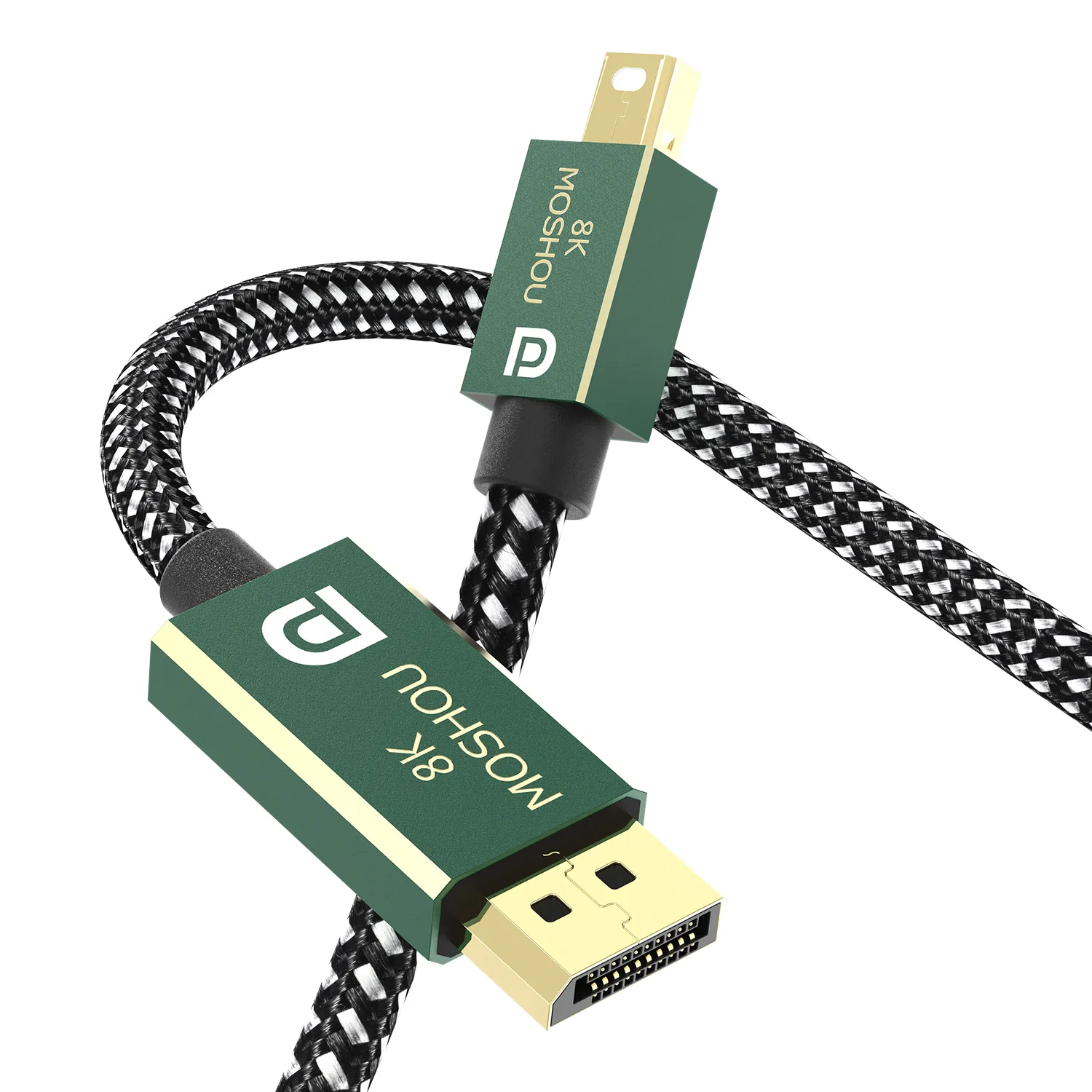 DHgate.com:8K@60Hz MOSHOU Mini DP to DP Cable, 4K 144Hz 77.4Gbps Mini ...