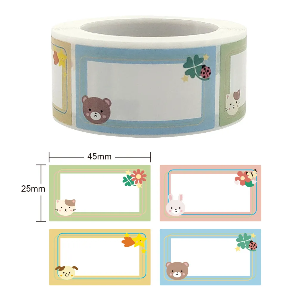 /Roll Cute Name Tag Stickers Blank Personalized Labels for Children ...