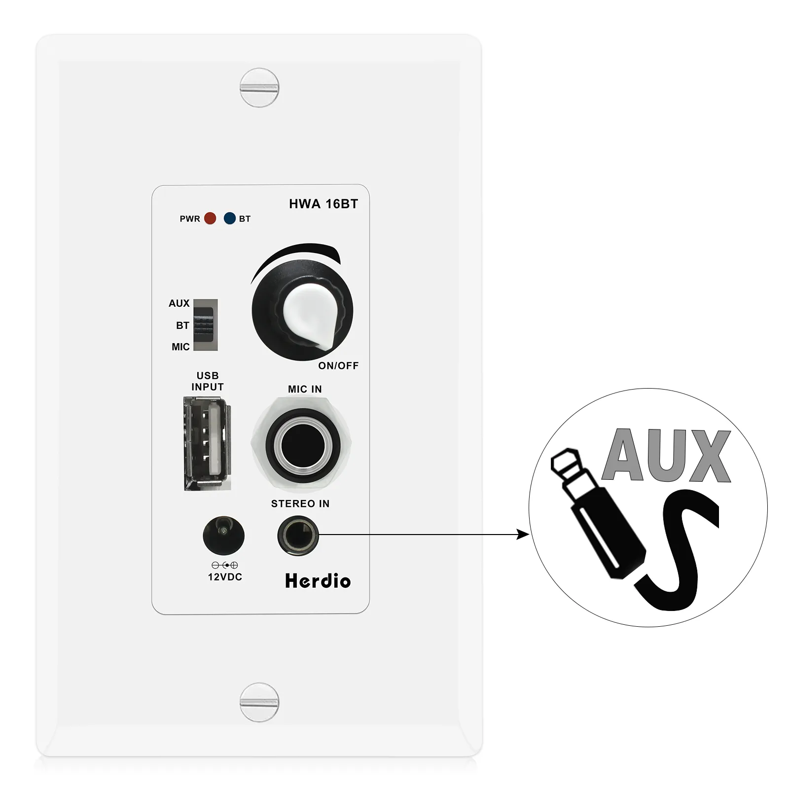 DHgate.com:4 Pack Bluetooth Wall Amplifier, In-Wall Audio Receiver, USB ...