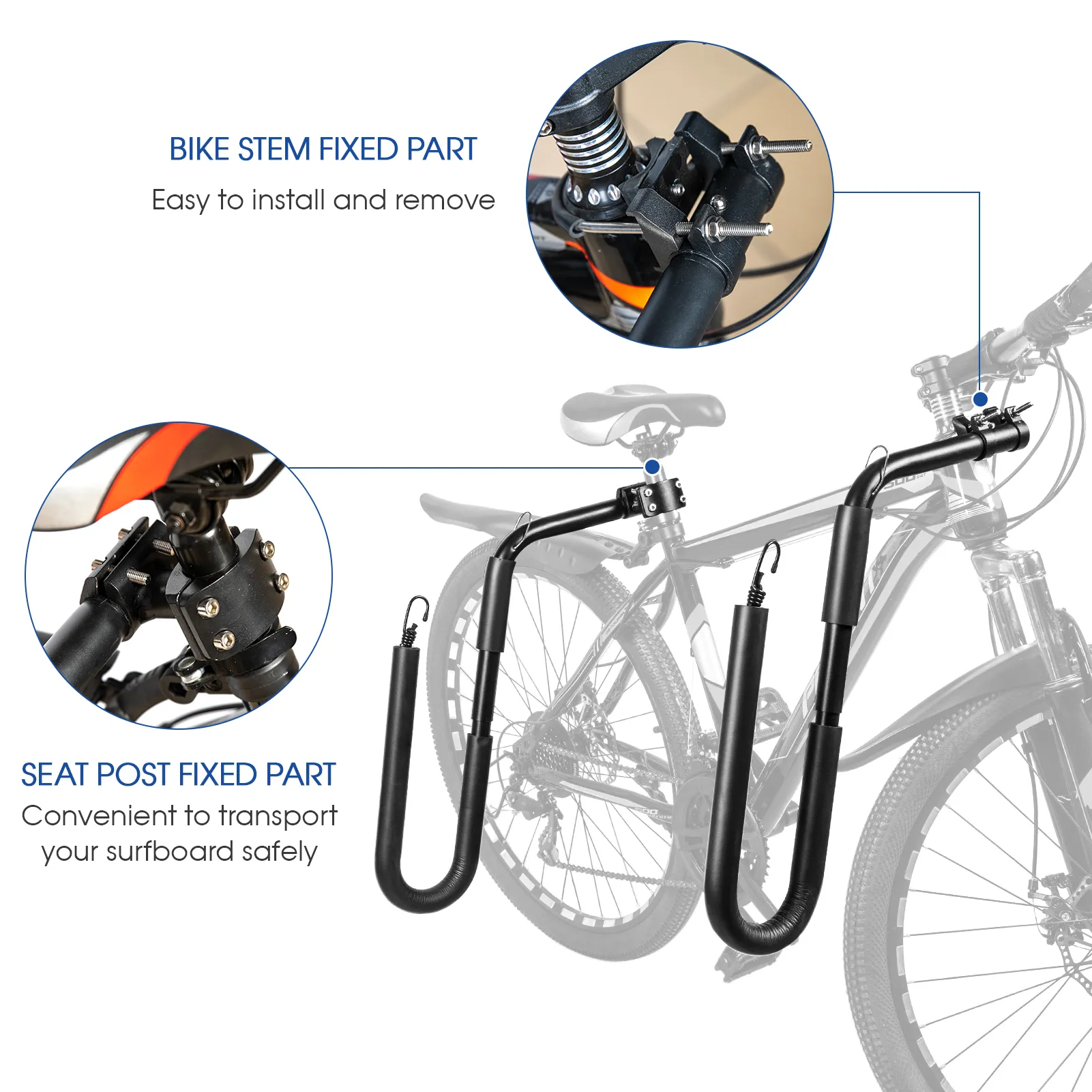 DHgate.com:2024 Versatile Bike Surfboard Rack - Rustproof Bicycle ...