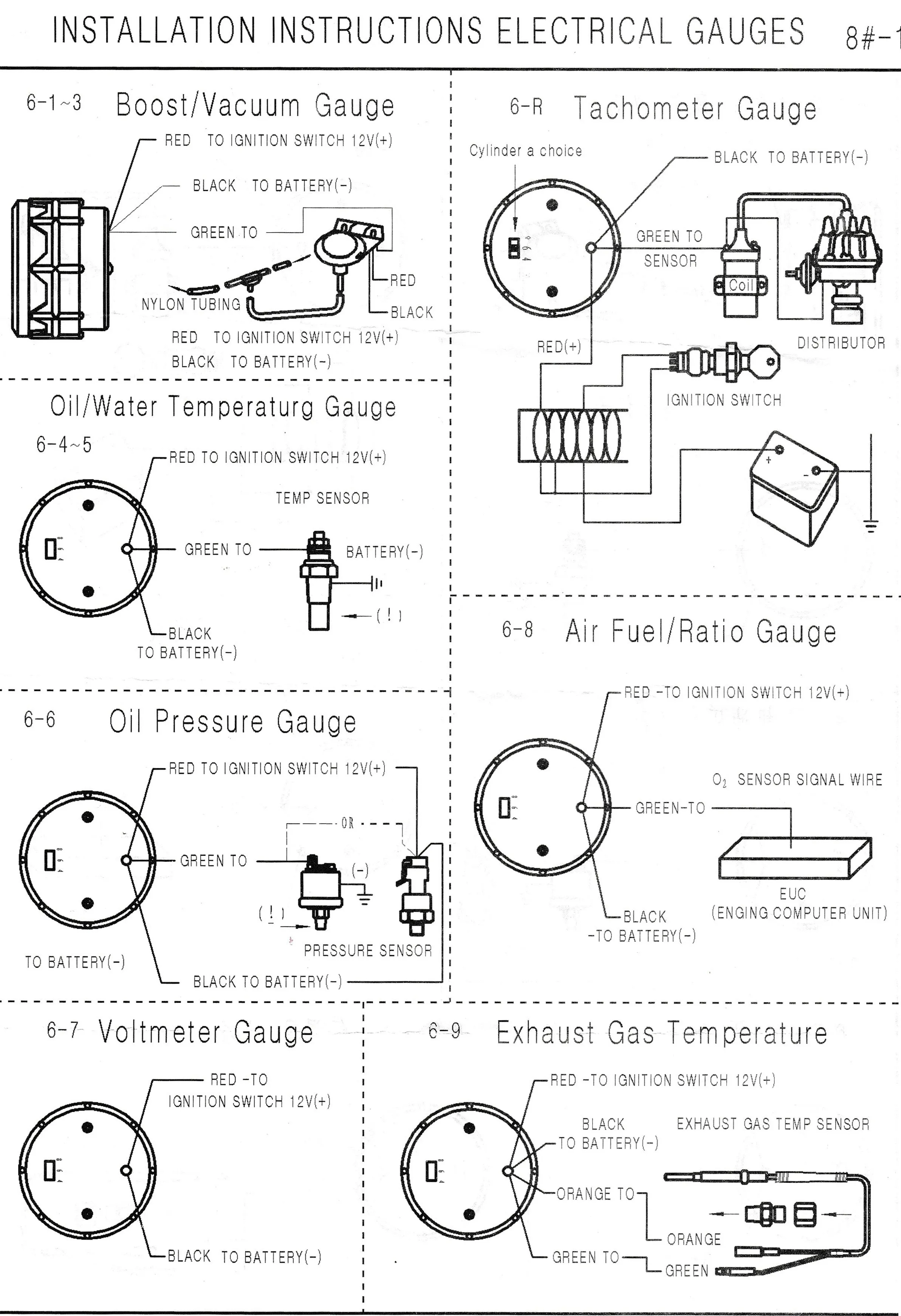 DHgate.com:HD 52mm 7-Color Round Digital Air/Fuel Ratio Gauge AFR Meter ...