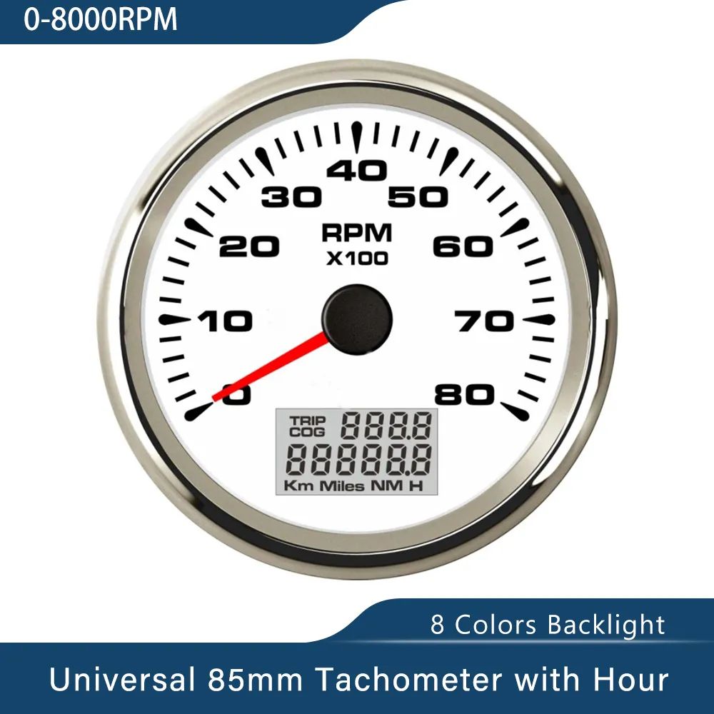 DHgate.com:Waterproof Tachometer Gauge with 85mm Dial, 8 Color ...