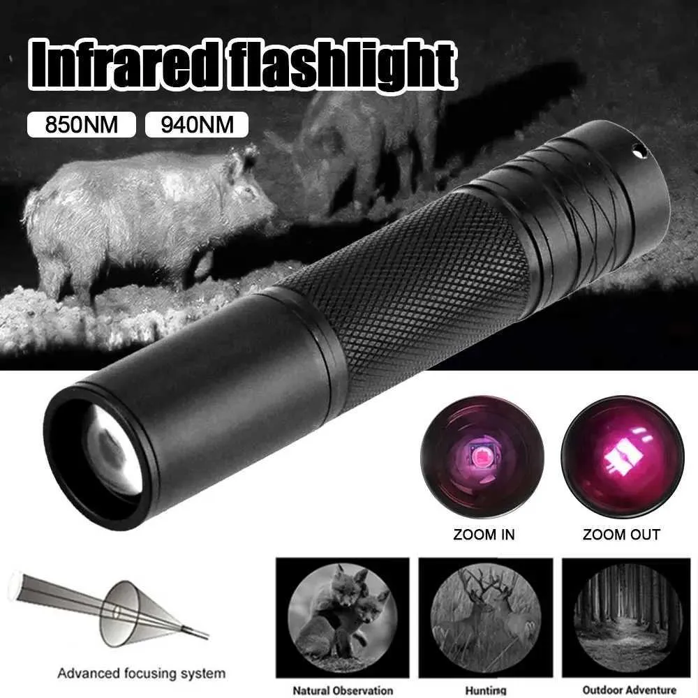 High Power Infrared Illuminator: Adjustable Focus IR Flashlight For ...