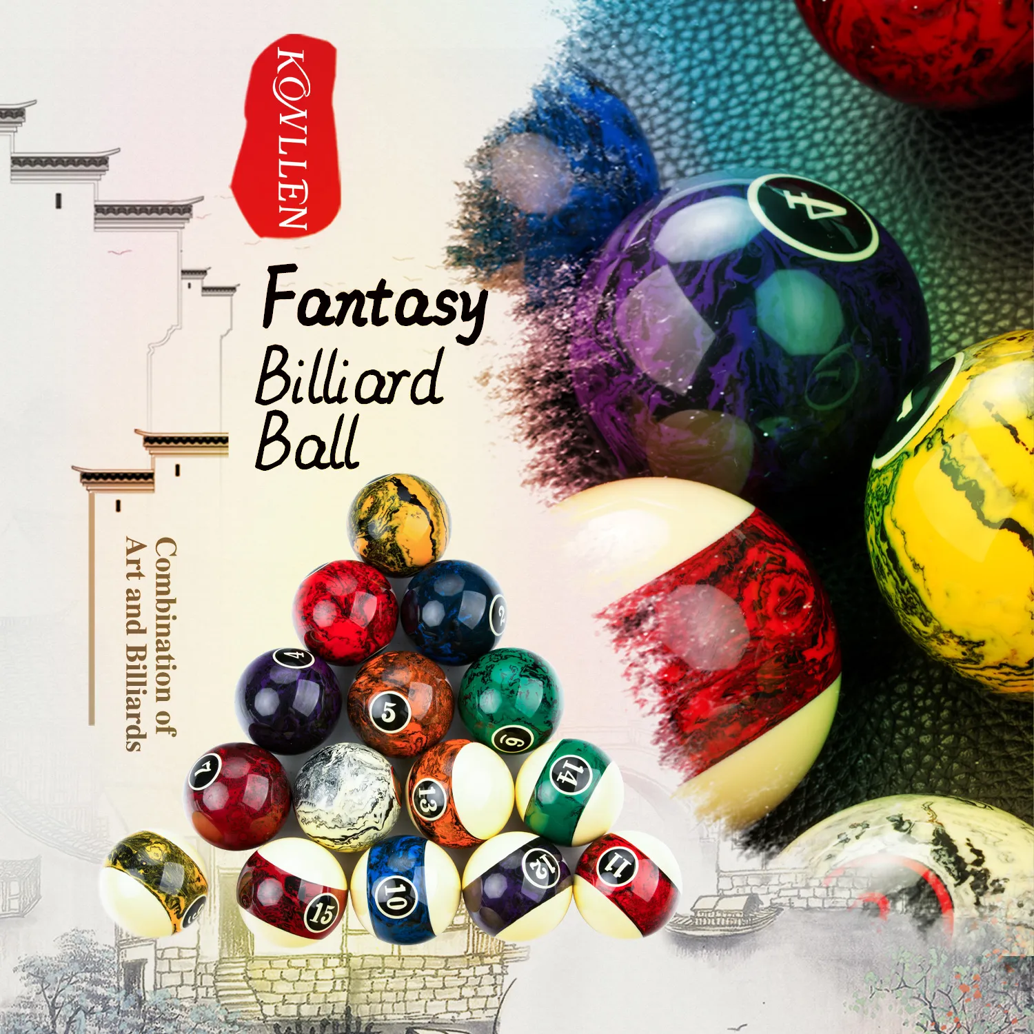 Premium Billiards Pool Balls Set: 57mm, 16 Vibrant Colors - Shop Now ...
