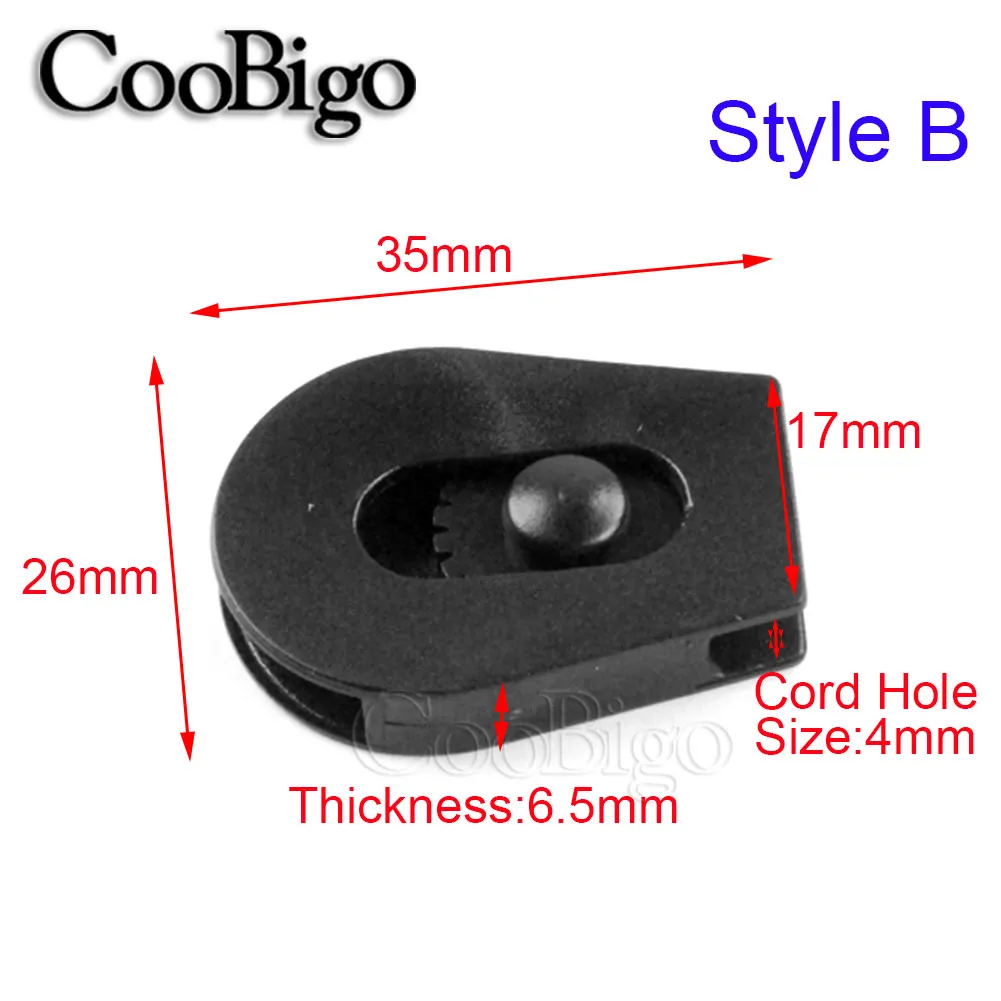 Wheeled Cord Lock Stopper Plastic Drawstrings Rope Toggle Clip Paracord ...