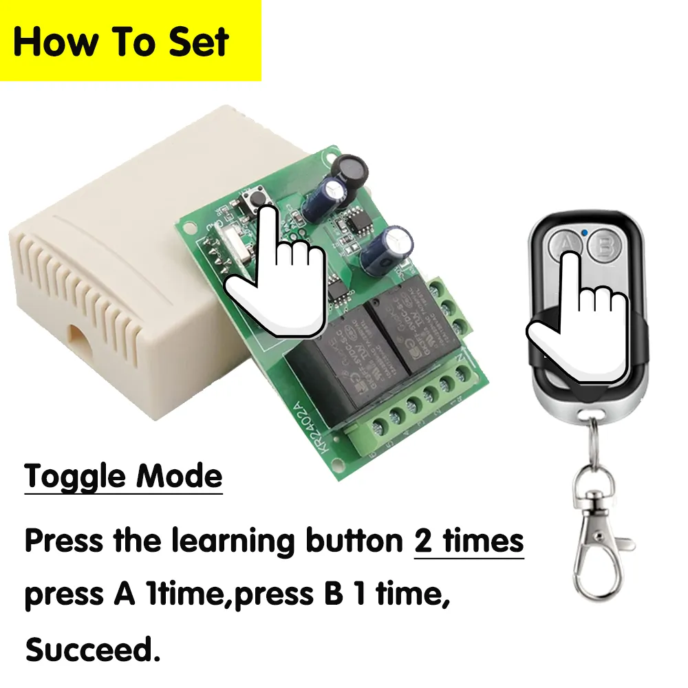 433Mhz Remote Control Relay Switch: DC 6V 30V... From Ddmyhome, $24.78 ...