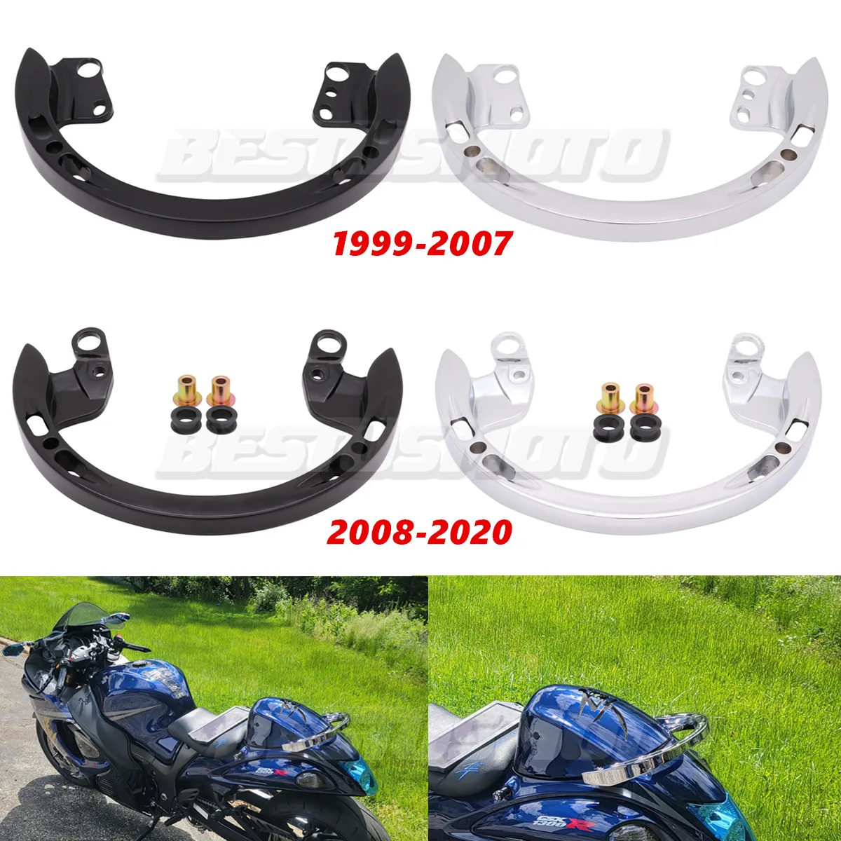 Motorcycle Rear Passenger Grab Bar Handle Rail for Suzuki Hayabusa ...