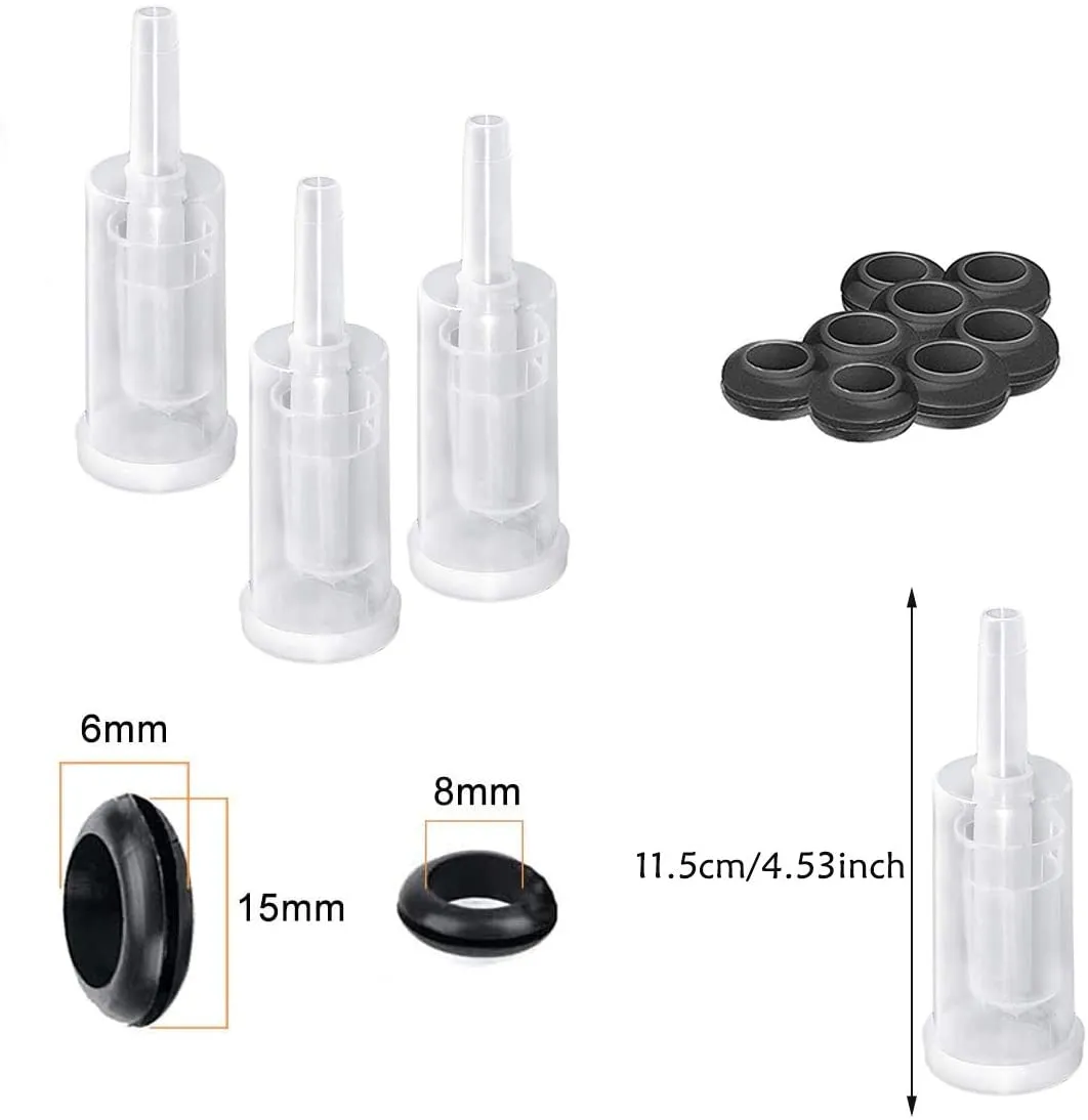 2024 Reusable Homebrew Airlock with Silicone Grommets - Crystal Clear ...
