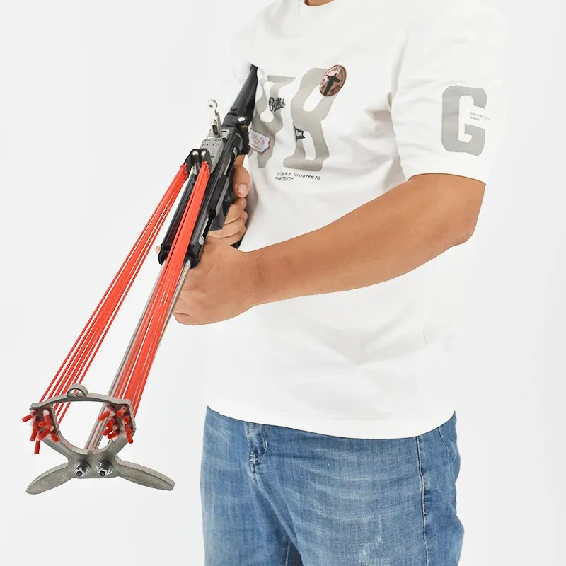 Slingshots Hunting Rifle: Black Folding Mechanical Catapult For Outdoor ...