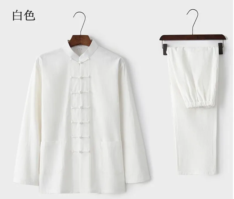 Men's Cotton and Linen Tang Suit Tai Chi Martial Arts Uniforms in from ...