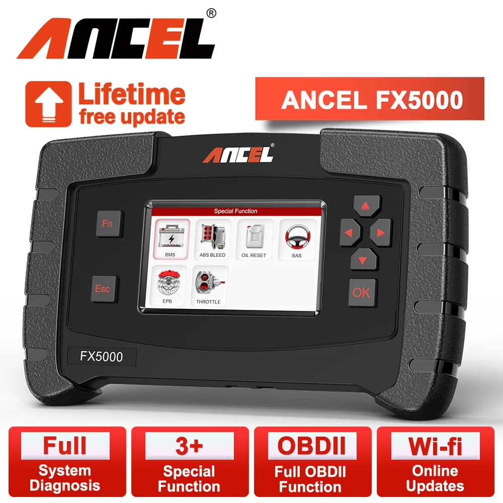 ANCEL FX5000 OBD2 All System Diagnosis obd2 scanner - EPB Reset & Oil ...
