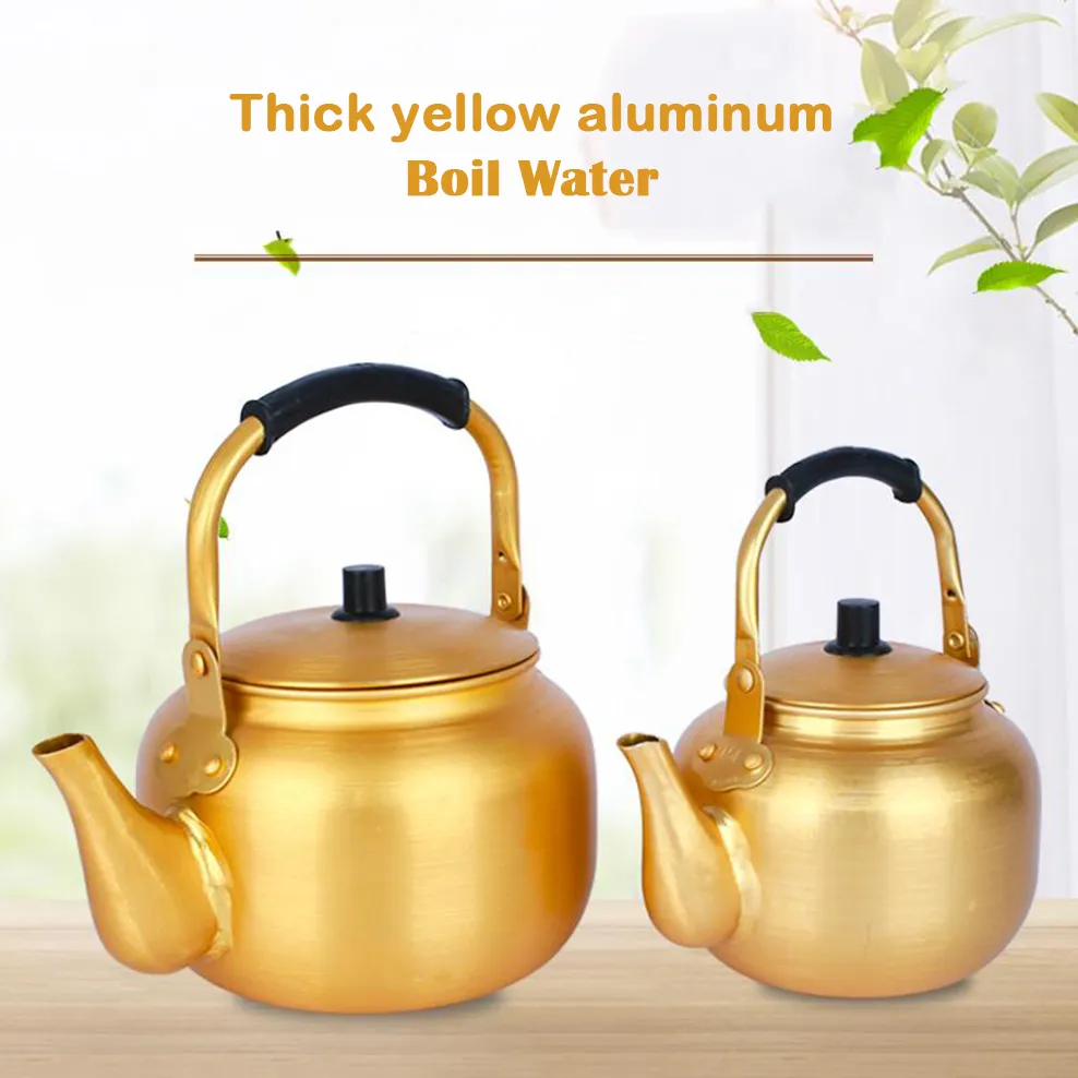 DHgate.com:2L Aluminum Teapot Home Kettle, Yellow for Boiling Water or ...