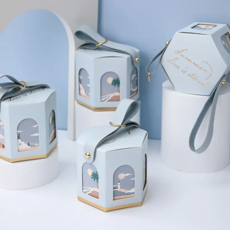 Premium Hexagonal Candy Boxes - Elegant Party Favors for Weddings ...