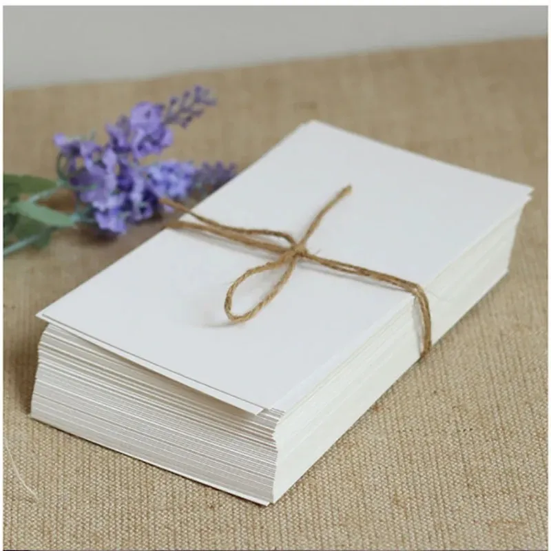 50-Piece Blank wedding invitation card design Set in White/Kraft Brown ...
