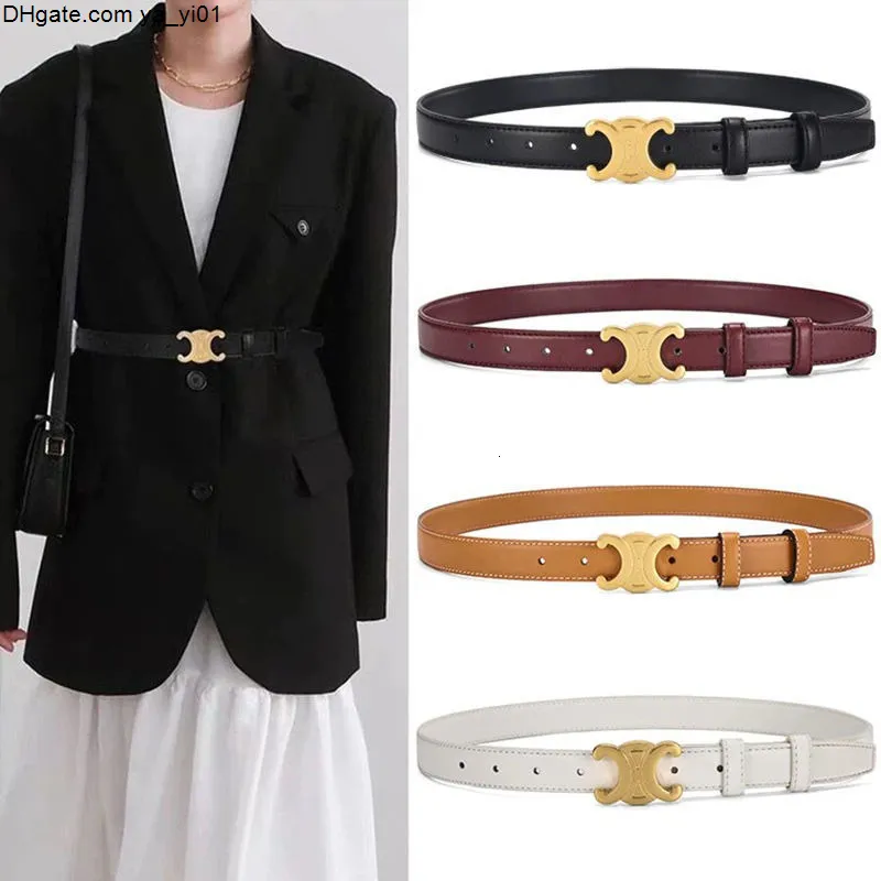 Designer Leather Belt For Men And Women, Genuine Cowhide, 2.5cm Width ...