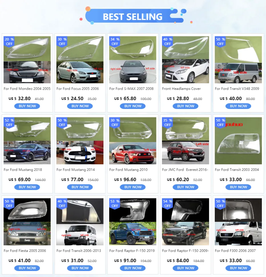 Plexiglass Front Headlight Cover for Ford S-MAX 2007 2008 Headlamp ...