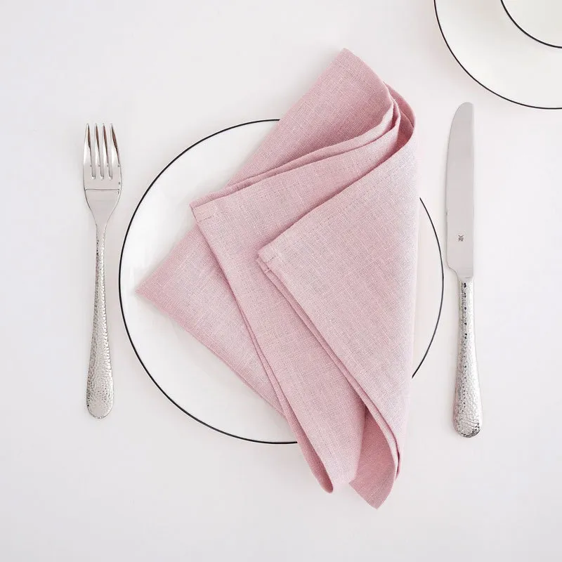 Linen Cloth Napkins Set - 100% Natural Flax Fabric Dinner Napkins ...