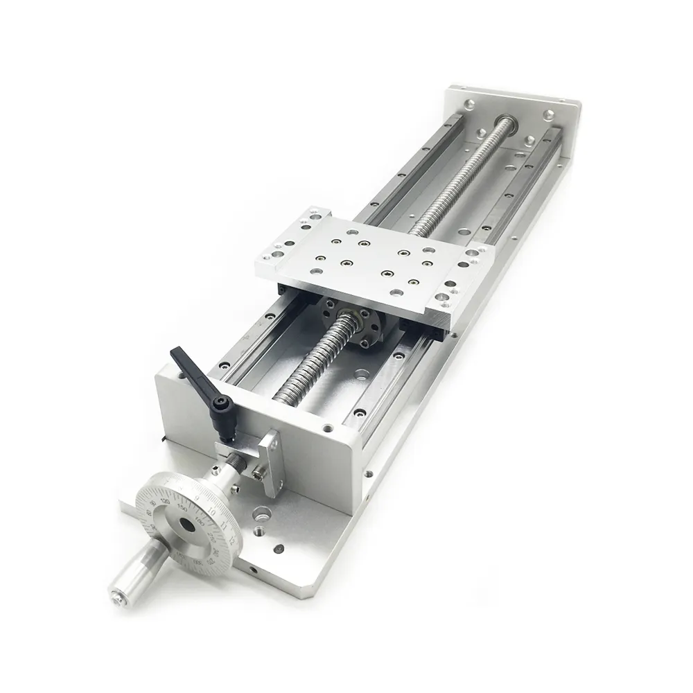 Aluminum Alloy Linear Rail Stage sliding table for saw with Dust Cover ...