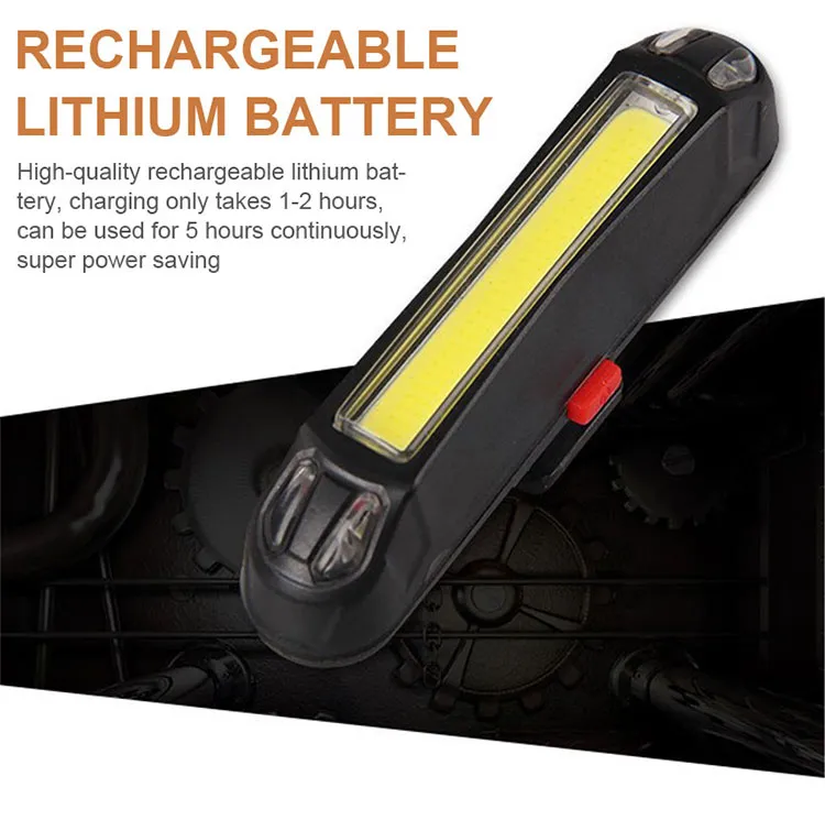 100 Lumens Bike Tail Light, USB Rechargeable LED Powerful Bicycle Rear ...