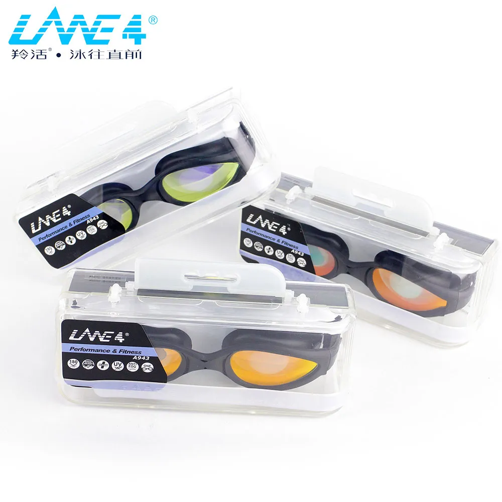 Mirrored Swimming Goggles for Adults - Curved Lens, Anti-Fog, Perfect ...