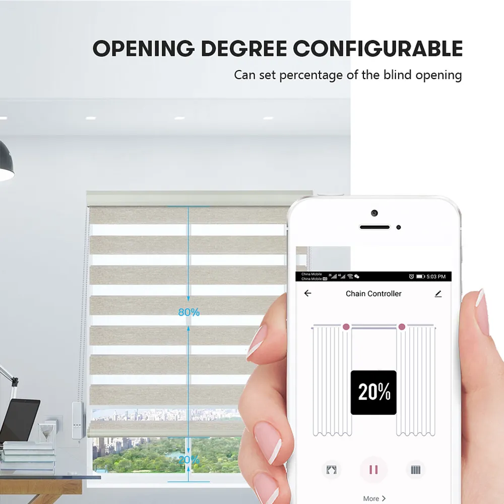 DHgate.com:Tuya Smart WiFi Motorized Chain Roller Blinds for Home ...