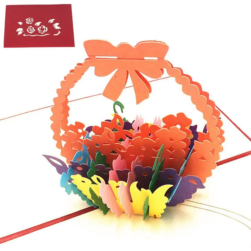 3D pop up greeting card with envelope laser cut for birthday Christmas ...