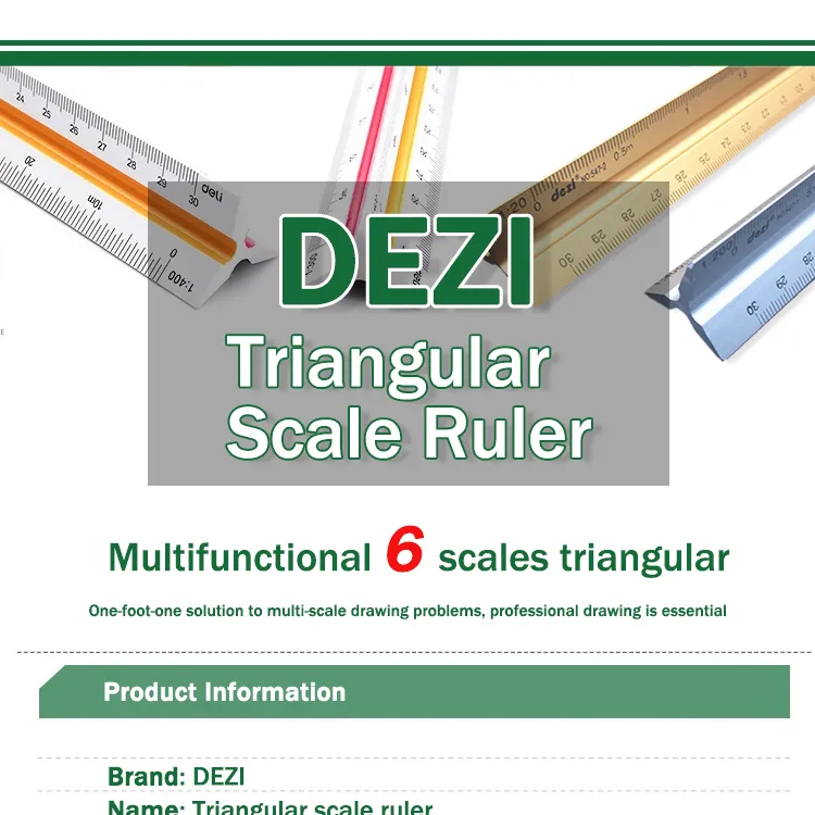 30cm Triangular Scale Ruler - Precision Alloy/Plastic Architect ...