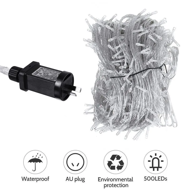 Curtain String Lights 328FT, 500 LED Fairy Lights, 8 Modes Waterproof ...