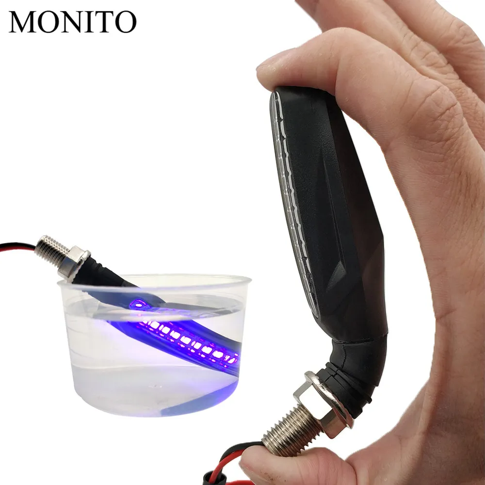 Motorcycle LED Turn Signals Flowing Water Indicator For Honda VFR CBR ...