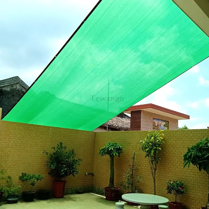 Green 3-Pin Shade Cloth Sunblock Mesh Cover with Grommets for Pergola ...
