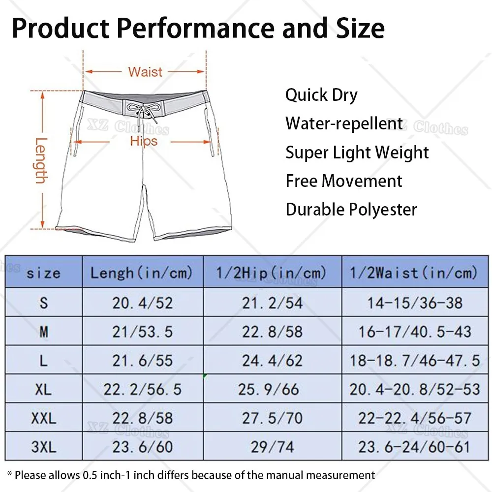 Men's Cute Rabbit Beach Shorts: Quick Dry Swim Trunks with Mesh Lining ...