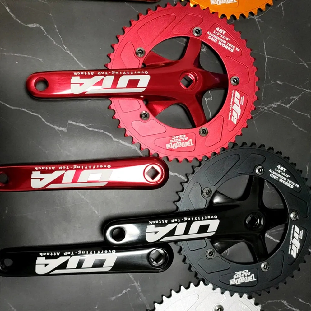 48T Single Speed Bike Crankset - Lightweight Aluminum Alloy Bicycle ...