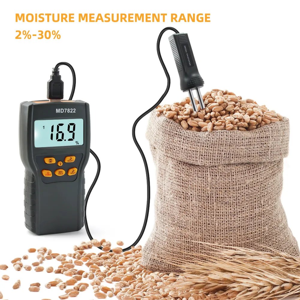 Humidity Meter with Probe: Digital Grain Moisture Meter, Food ...
