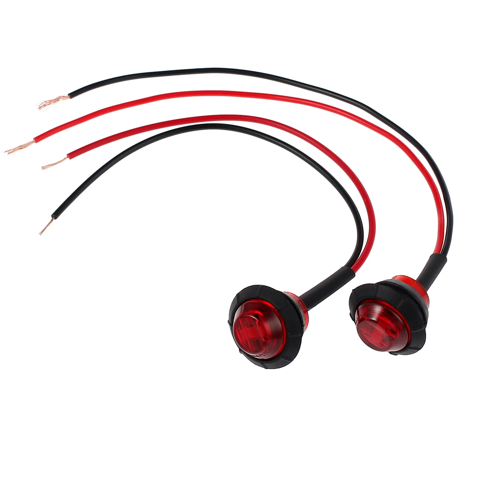 AUTOUTLET 12V Truck Side Marker Lights Red Color Indicator Lamps for ...