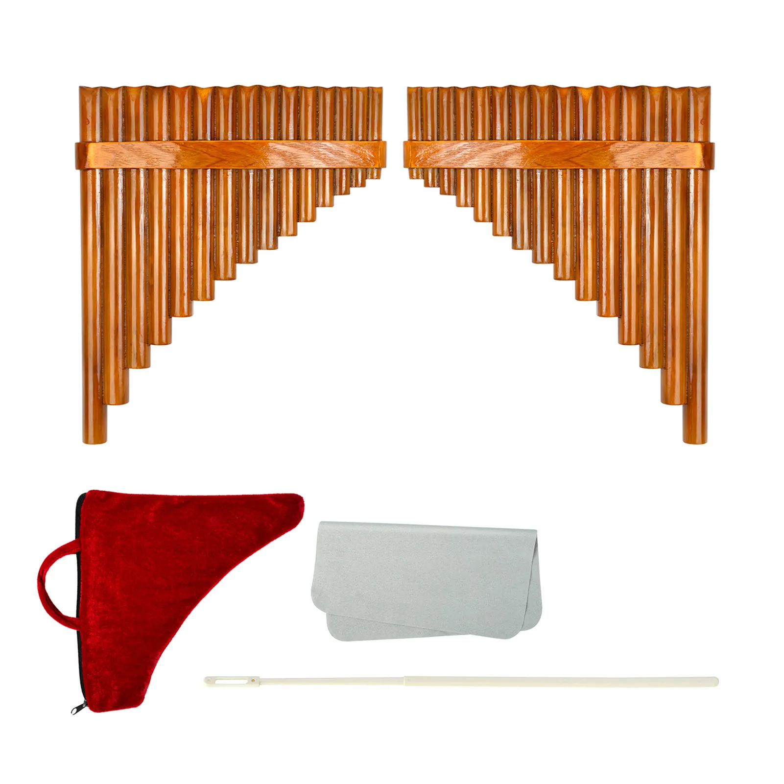 15-Pipe Bamboo Pan Flute in G Key: Traditional Chinese Musical ...