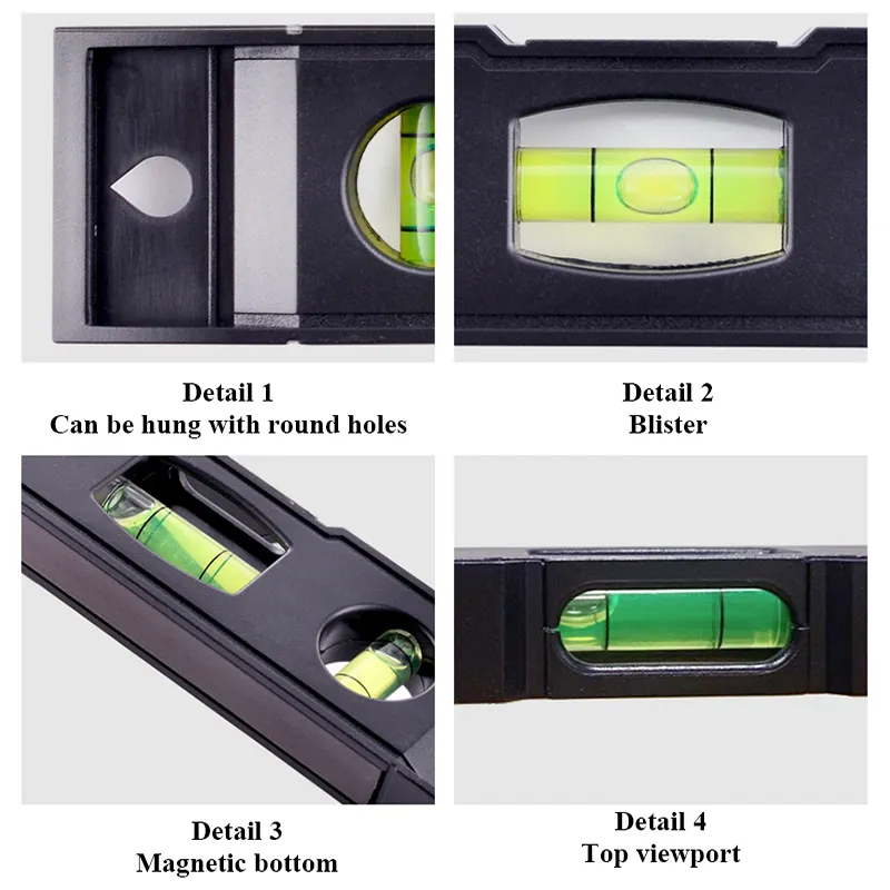 DHgate.com:Mini Pocket Spirit Level, 3 Bubble Levels, Magnetic ABS ...