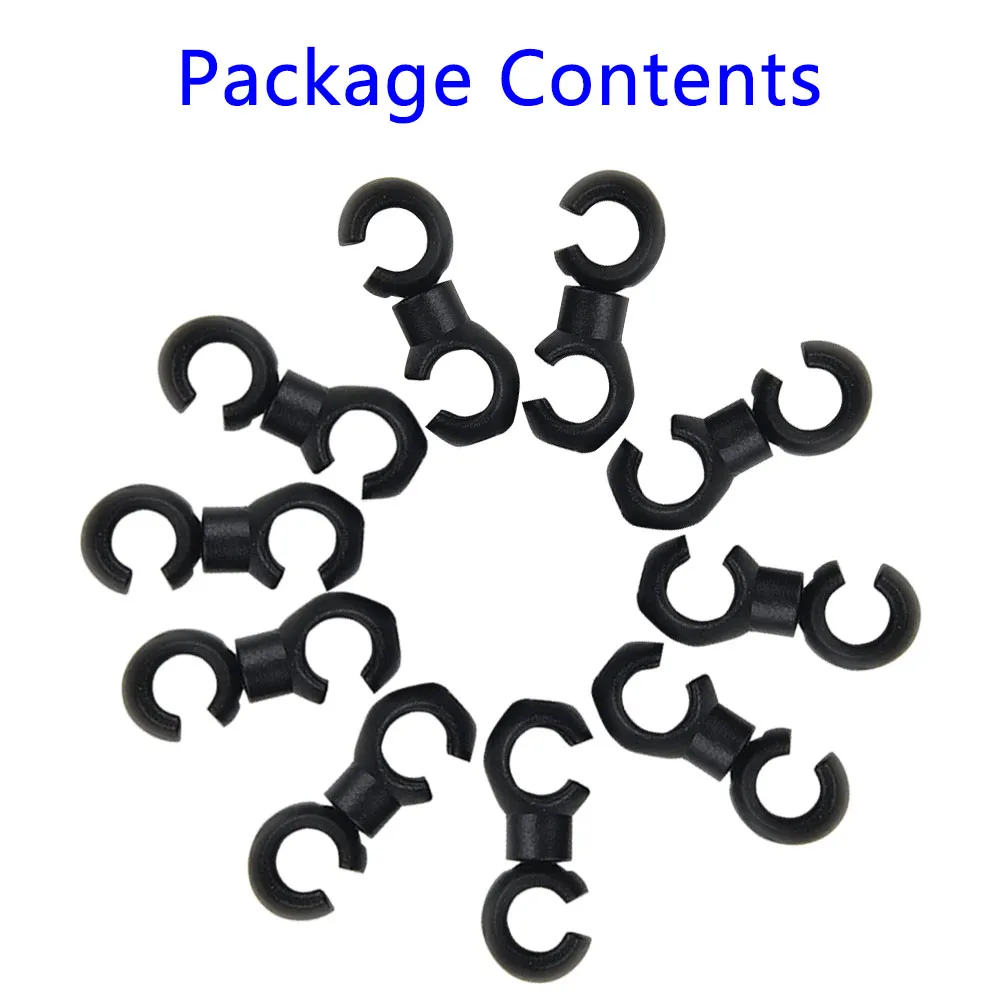 10-Pack S-Shaped Bicycle Brake and Gear Cable Tidy Clips - Easy Cable ...